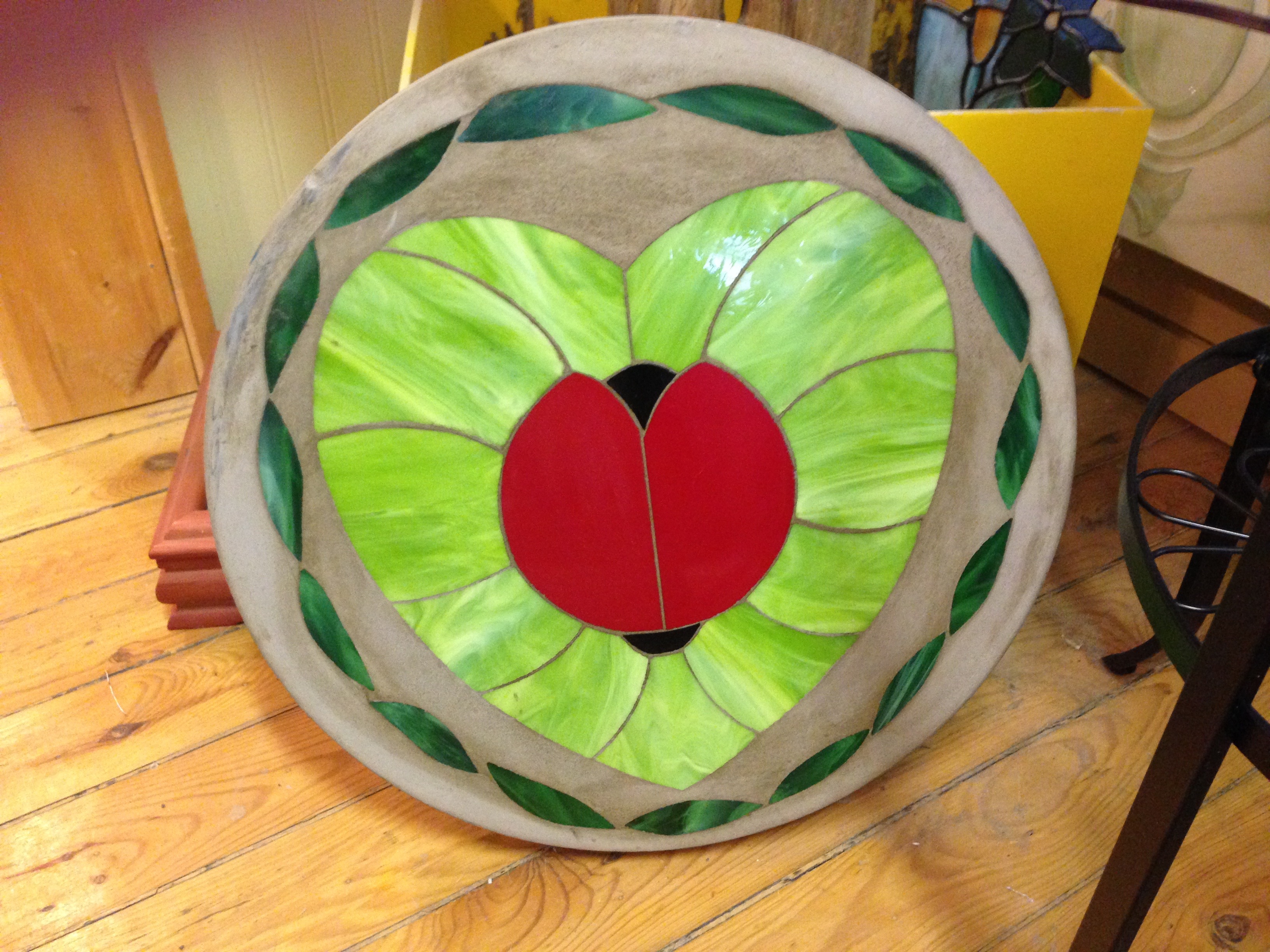 Lady Bug Stepping Stone Garden Stepping Stone Ladybug Design Resin